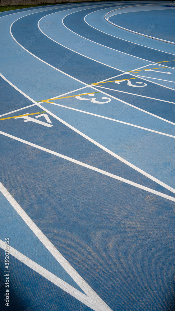 Athletics track, ready for competition. Without people yet Stock Photo ...