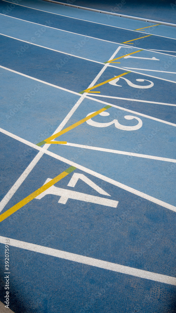 New running track viewed from above Stock Photo | Adobe Stock