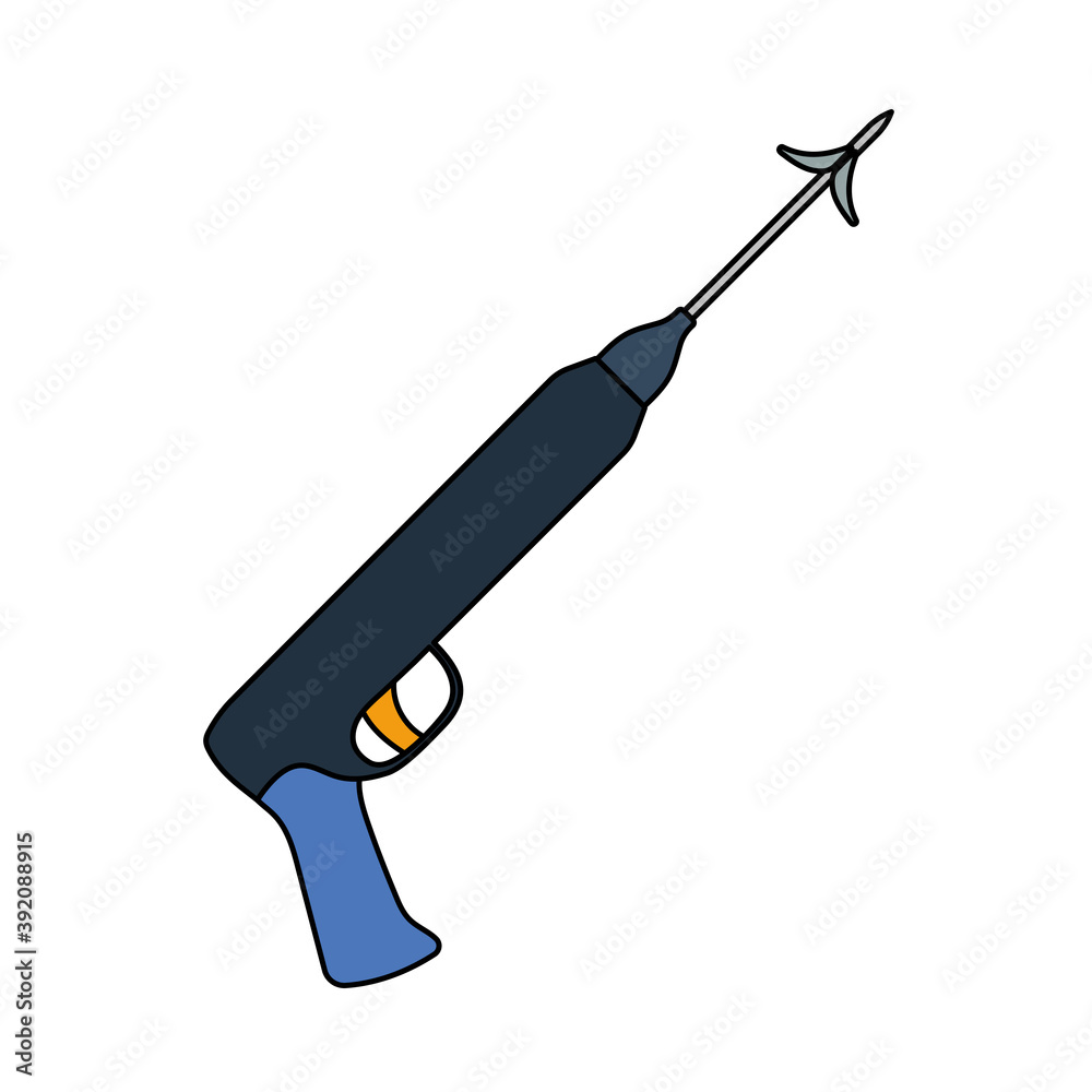 Icon Of Fishing Speargun Stock Vector | Adobe Stock
