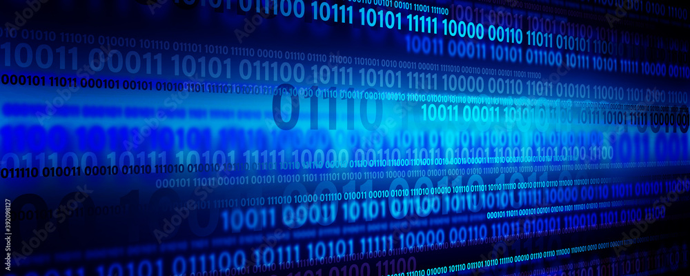 Data technology background. Big data visualization. Flow of data ...