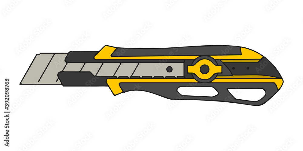 Utility knife(Box Cutter). Vector Illustration Stock Vector | Adobe Stock