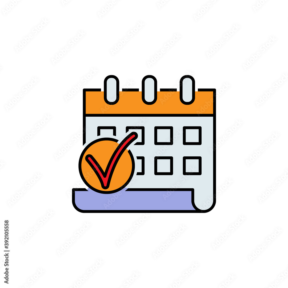 appointment line colored icon. Teamwork at the idea. Signs and symbols ...