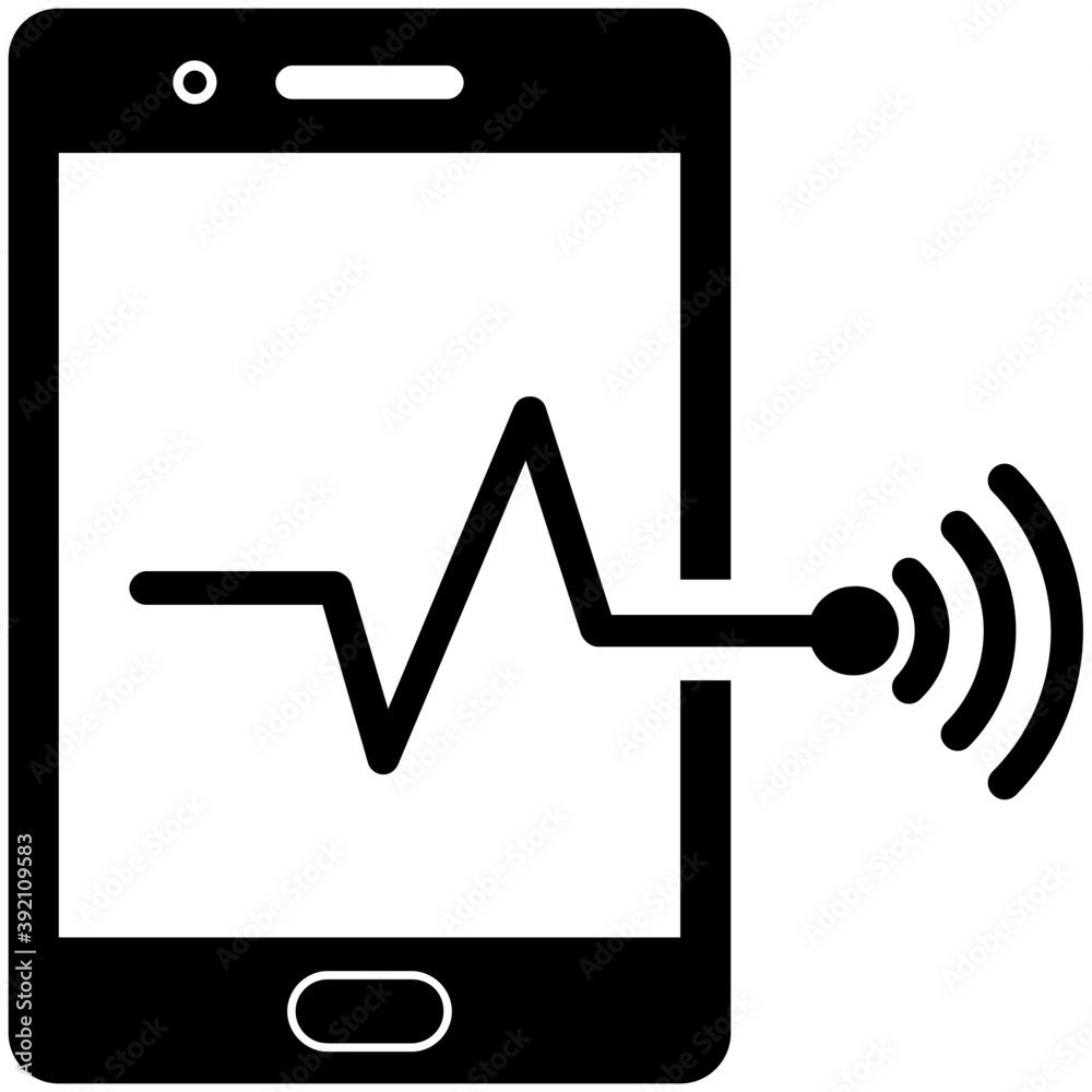 Mobile proximity sensor in solid design Stock Vector | Adobe Stock