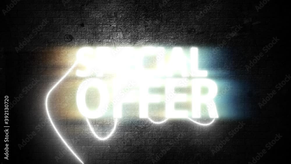 Special Offer sale neon frame sign light electric banner glowing on ...