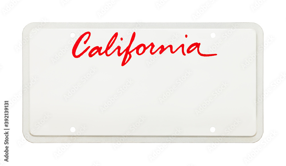 Stockillustratie California License Plate | Adobe Stock