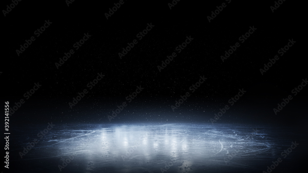Ice. Beautiful ice background. Realistic ice and snow on dark ...