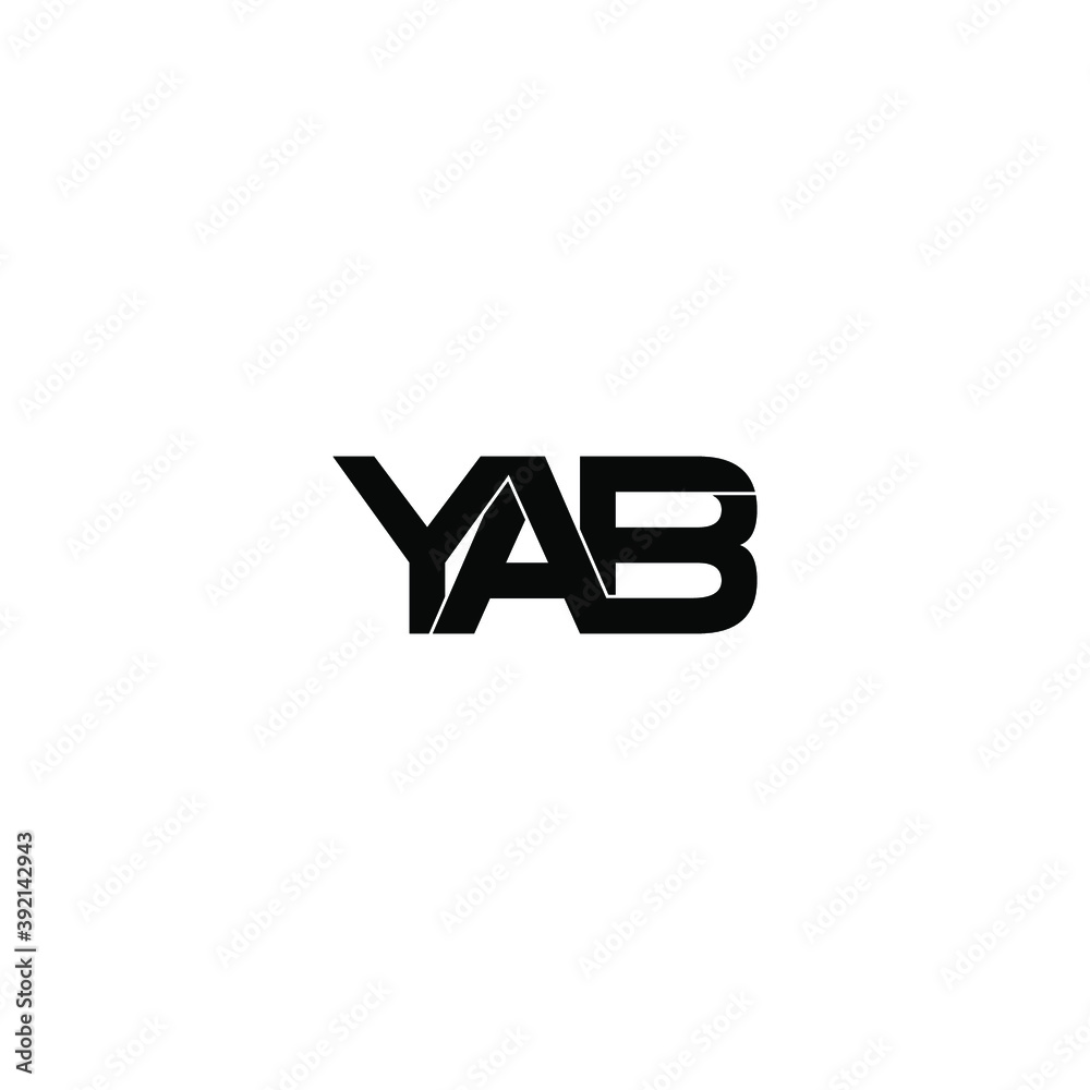 yab letter original monogram logo design Stock Vector | Adobe Stock