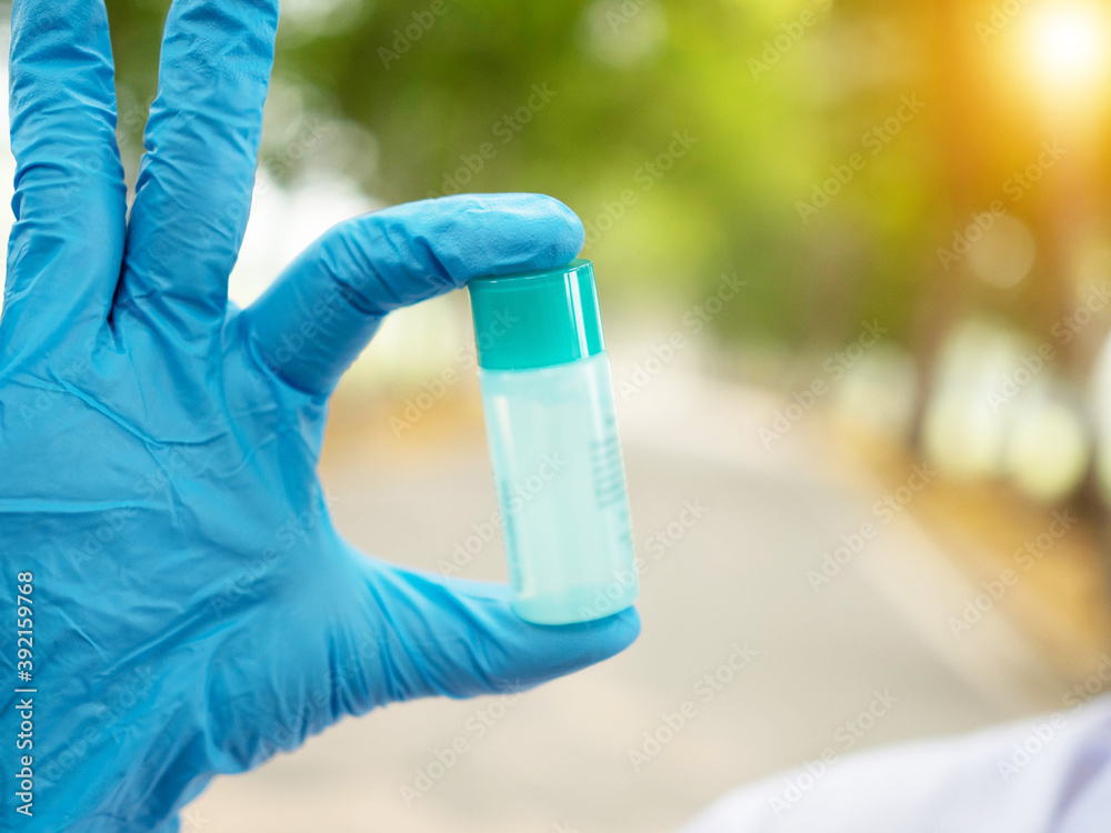 Hospital clinic laboratory doctor nurse or scientist wear ppe glove ...