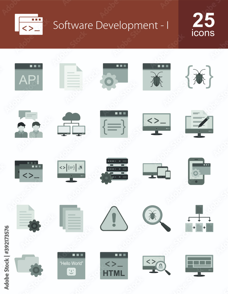 25 Icons of cursors and technologies Stock Vector | Adobe Stock