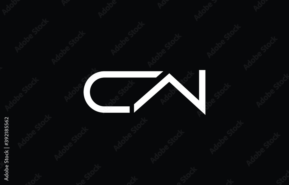 CW WC C W logo design concept with background. Initial based creative ...