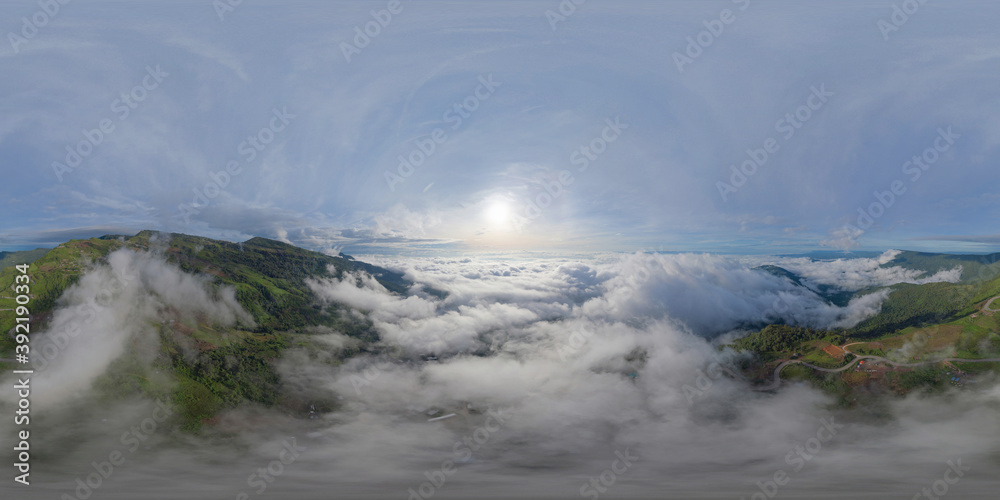 360 panorama by 180 degrees angle seamless panorama of aerial view of ...