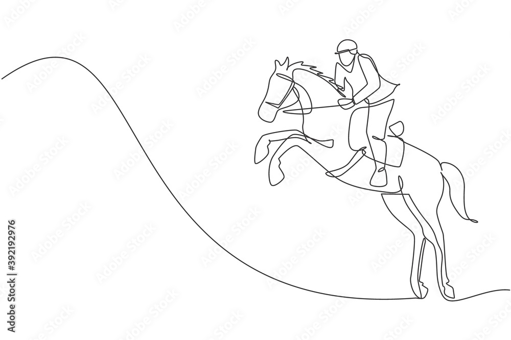 How To Draw A Horse Jumping With A Rider