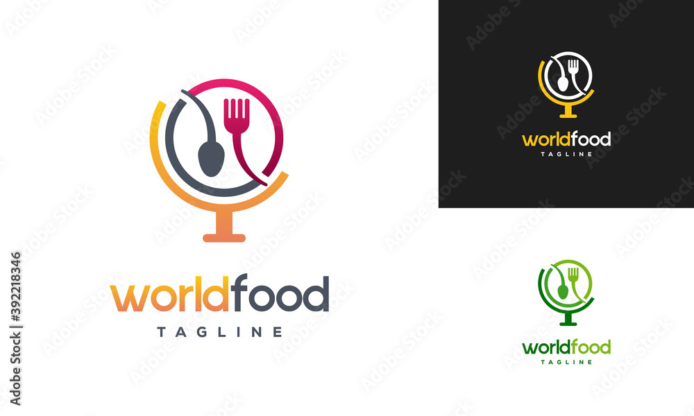 World Food logo designs concept vector, Restaurant logo designs ...