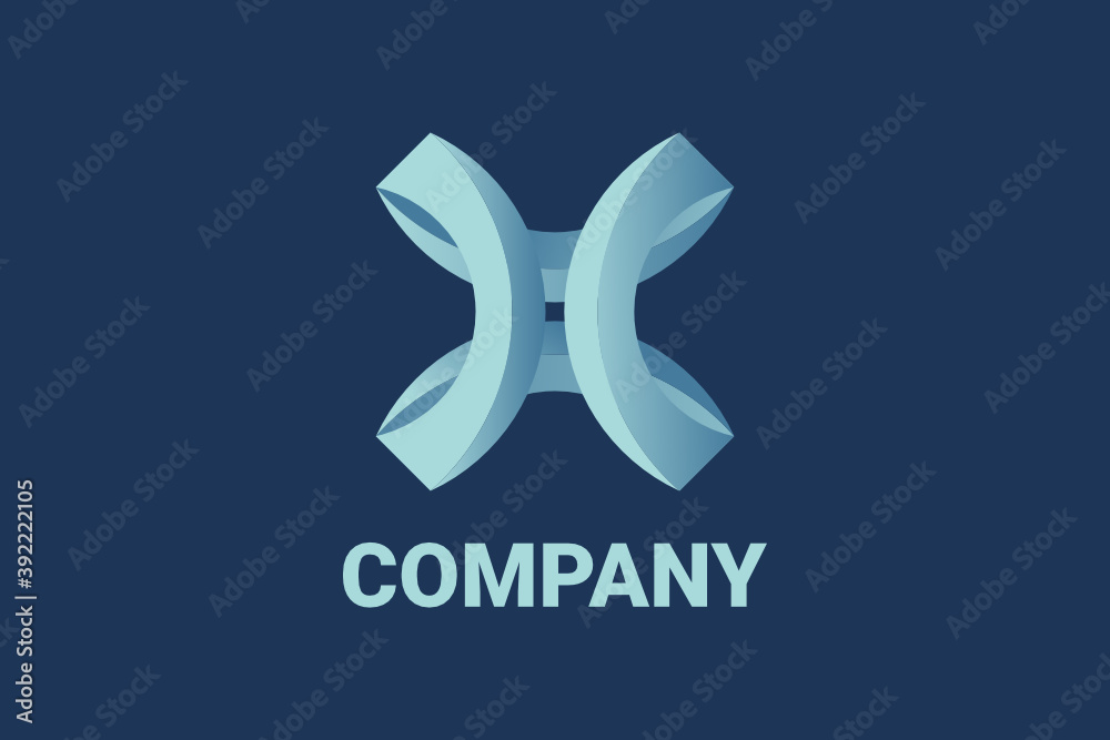 Vector 3d element logo with a cheerful human illustration forming the ...