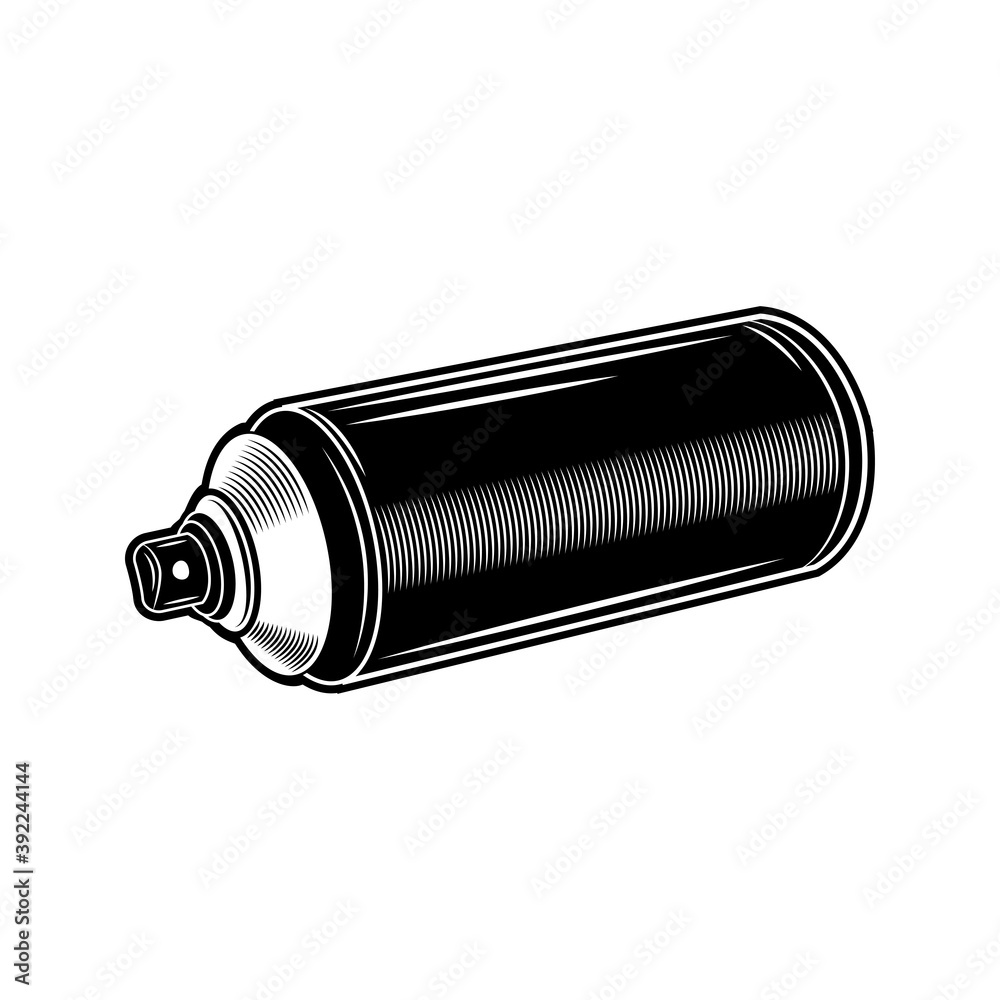 Graffiti paint vector illustration. Metal spray can. Street art ...