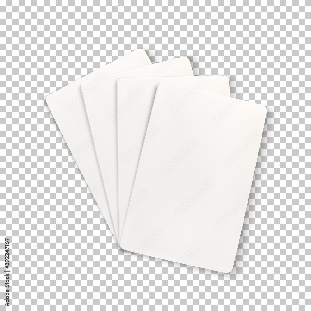 Blank playing cards. Template for your successful projects. Stock ...