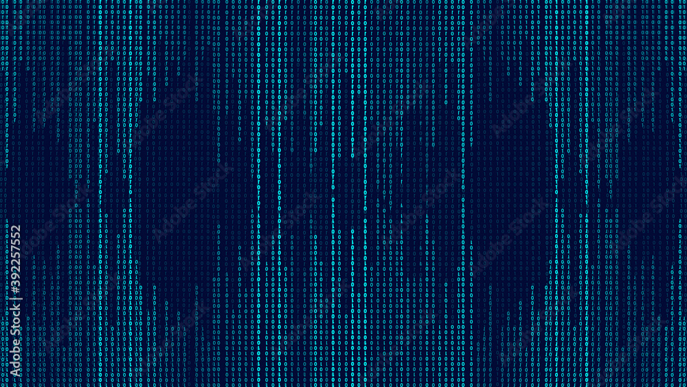 Blue Matrix Code Wallpaper
