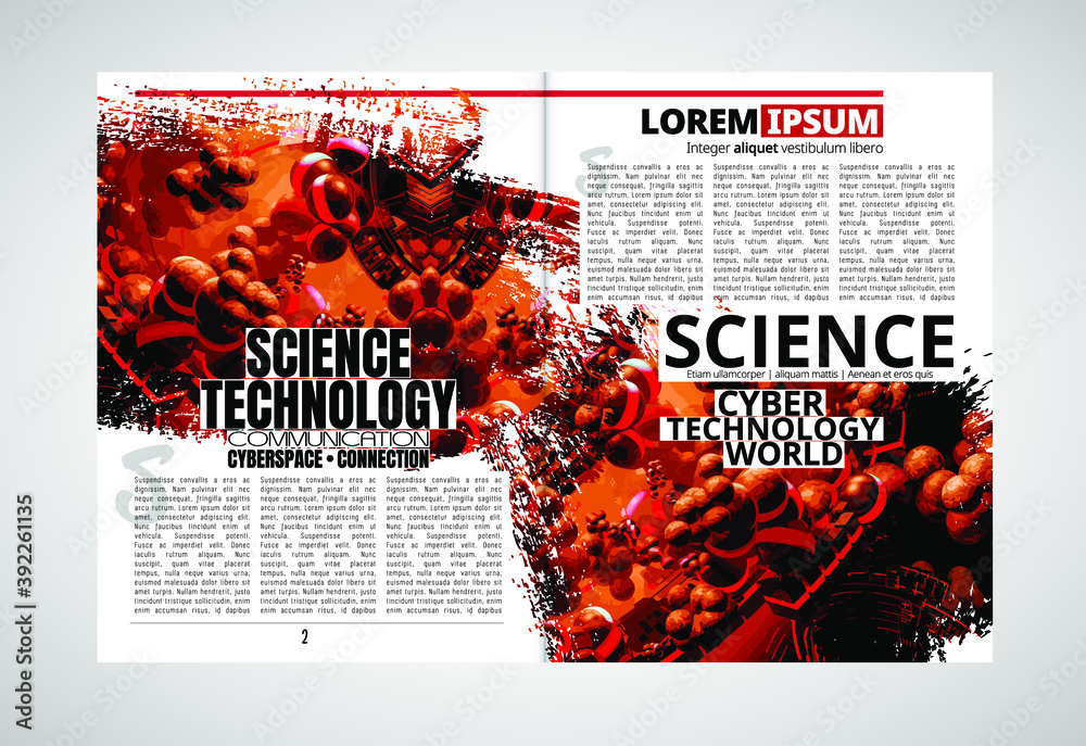 Modern vector templates for brochure, magazine, flyer, booklet with ...