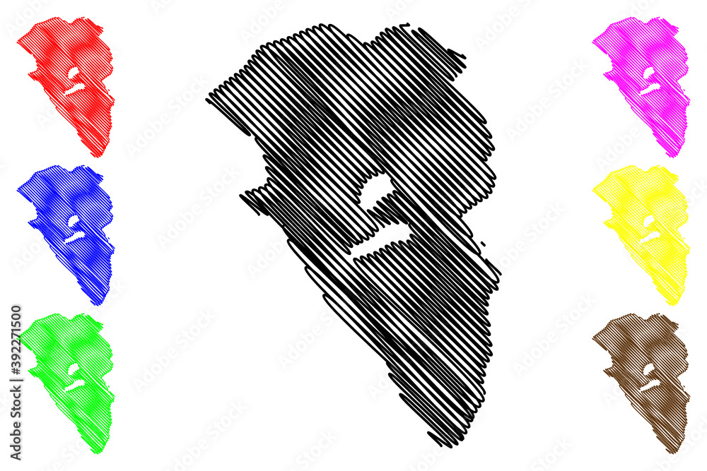 Vetor de Kitwe City (Republic of Zambia, Copperbelt Province) map ...