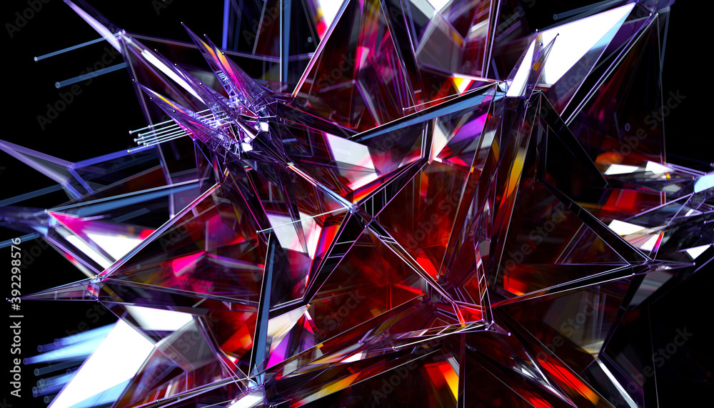 3d render of abstract art 3d background with part of surreal alien ...