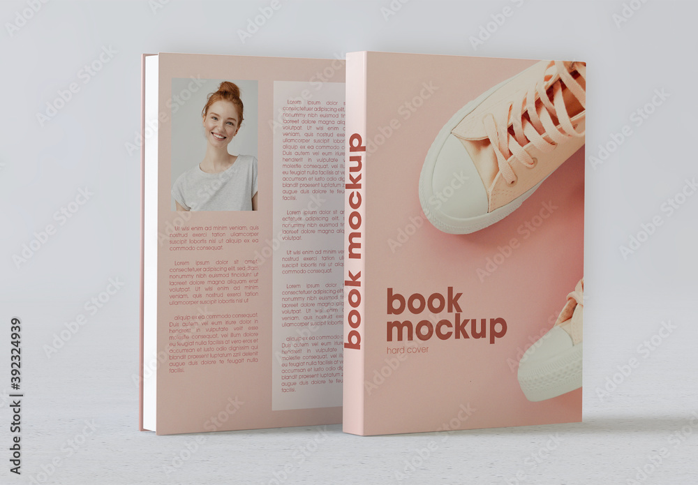 Book Cover and Back Cover Mockup Stock Template | Adobe Stock