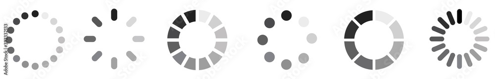 Vetor do Stock: Loading icon set. load. Circle loader collection. load ...