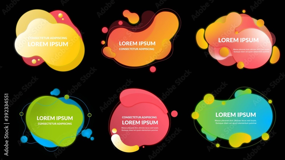 Bright Colorful Liquid Title Overlay Stock Template | Adobe Stock