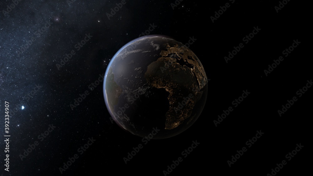 planet Earth, planet Earth from space, full planet Earth, satellite ...