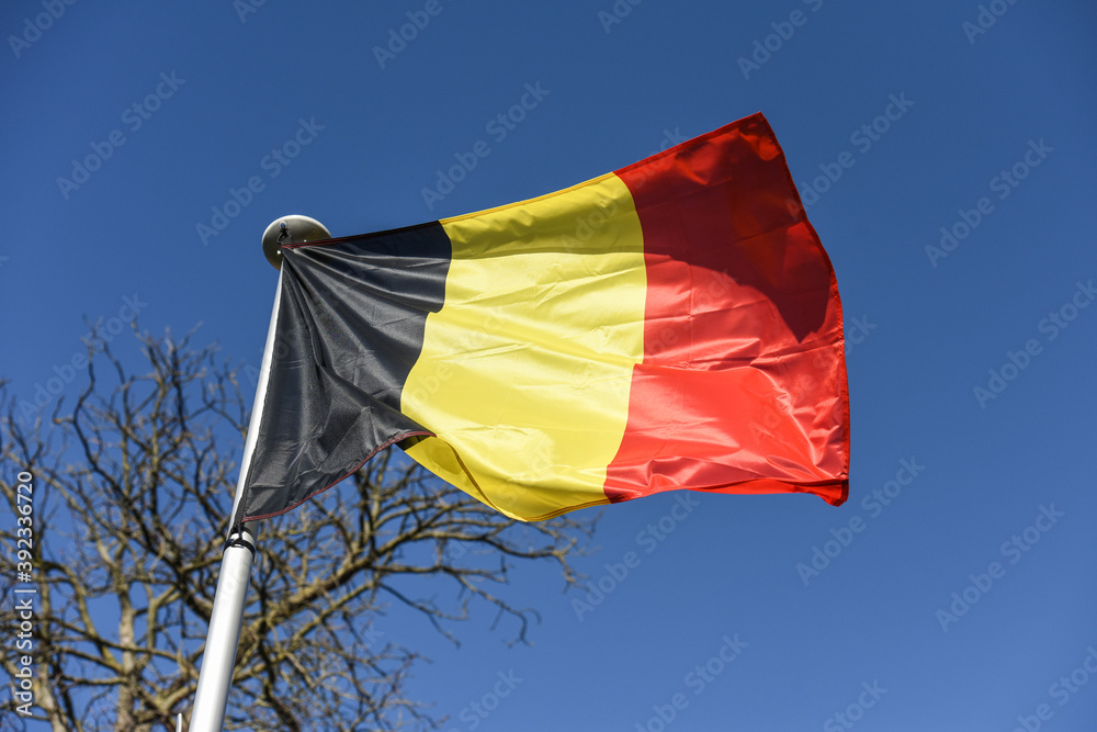 Belgique belge drapeau Mons Stock Photo | Adobe Stock