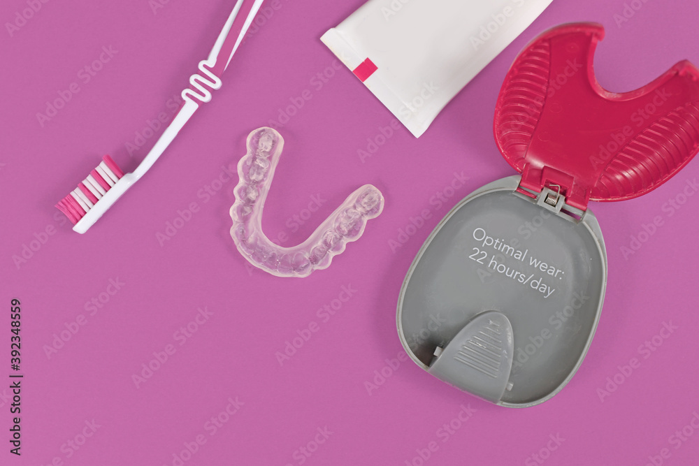 Customized transparent teeth bite guard clear aligners for lower jaw ...