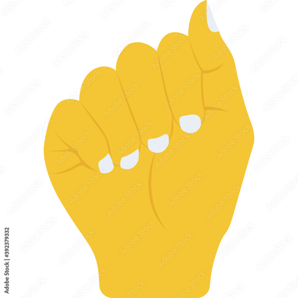 A fully closed hand with thumb up, which sign concept Stock Vector ...