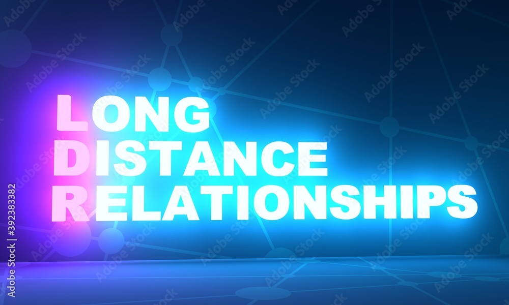 LDR - Long distance relationships acronym. Social concept background ...