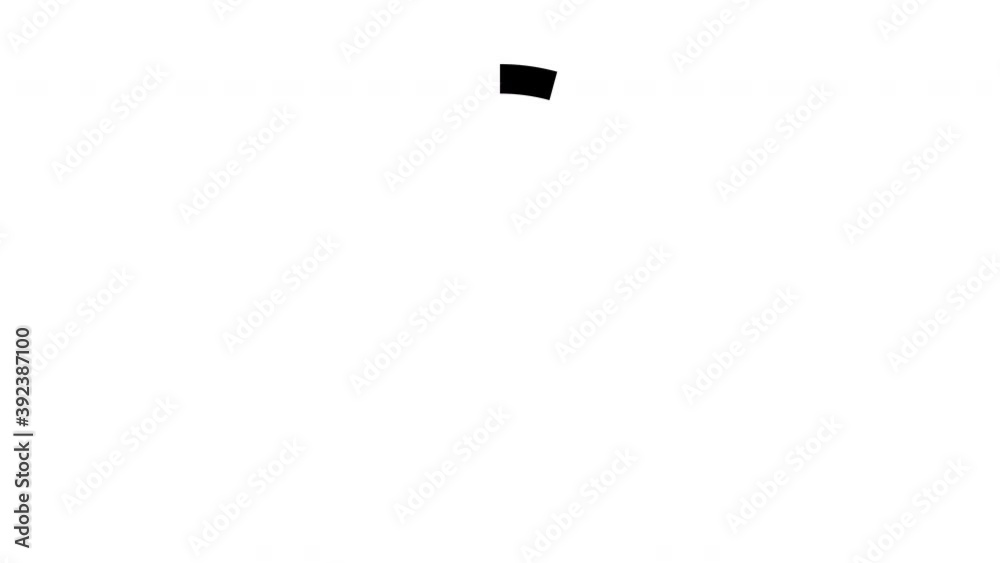 Animated black round loading icon on transparent background with alpha ...