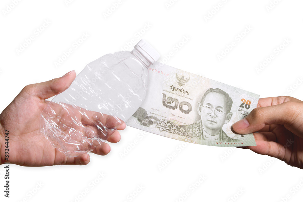 Plastic Bottle transfer to money. Sold plastic bottle for money. Idea ...