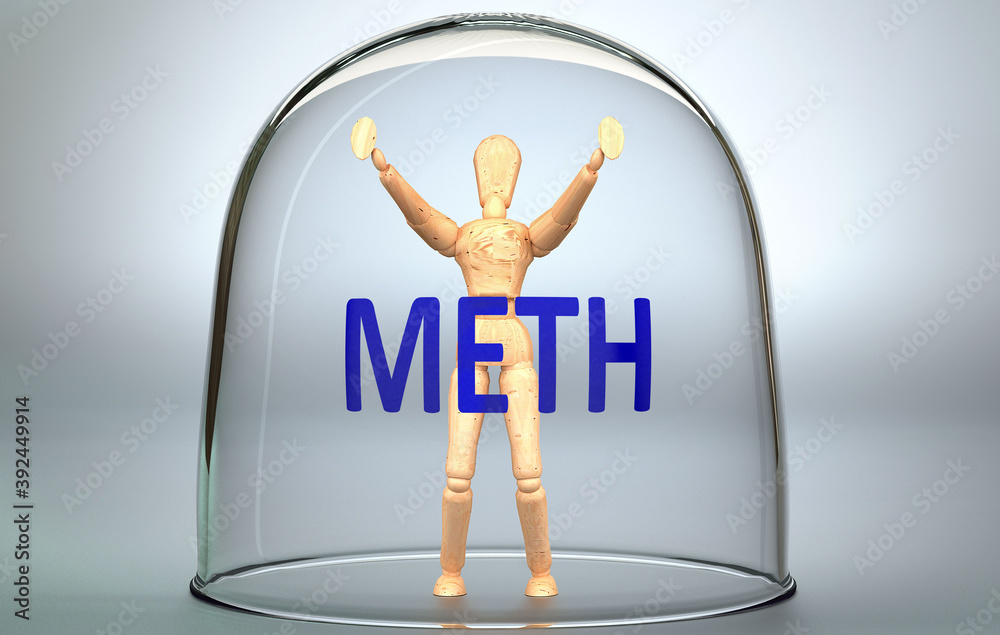 Ilustração do Stock: Meth can separate a person from the world and lock ...