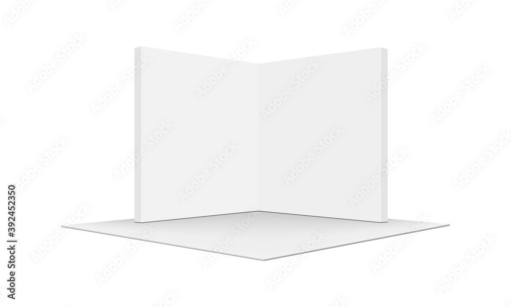Corner Press Wall Isolated on White Background. Vector Illustration ...