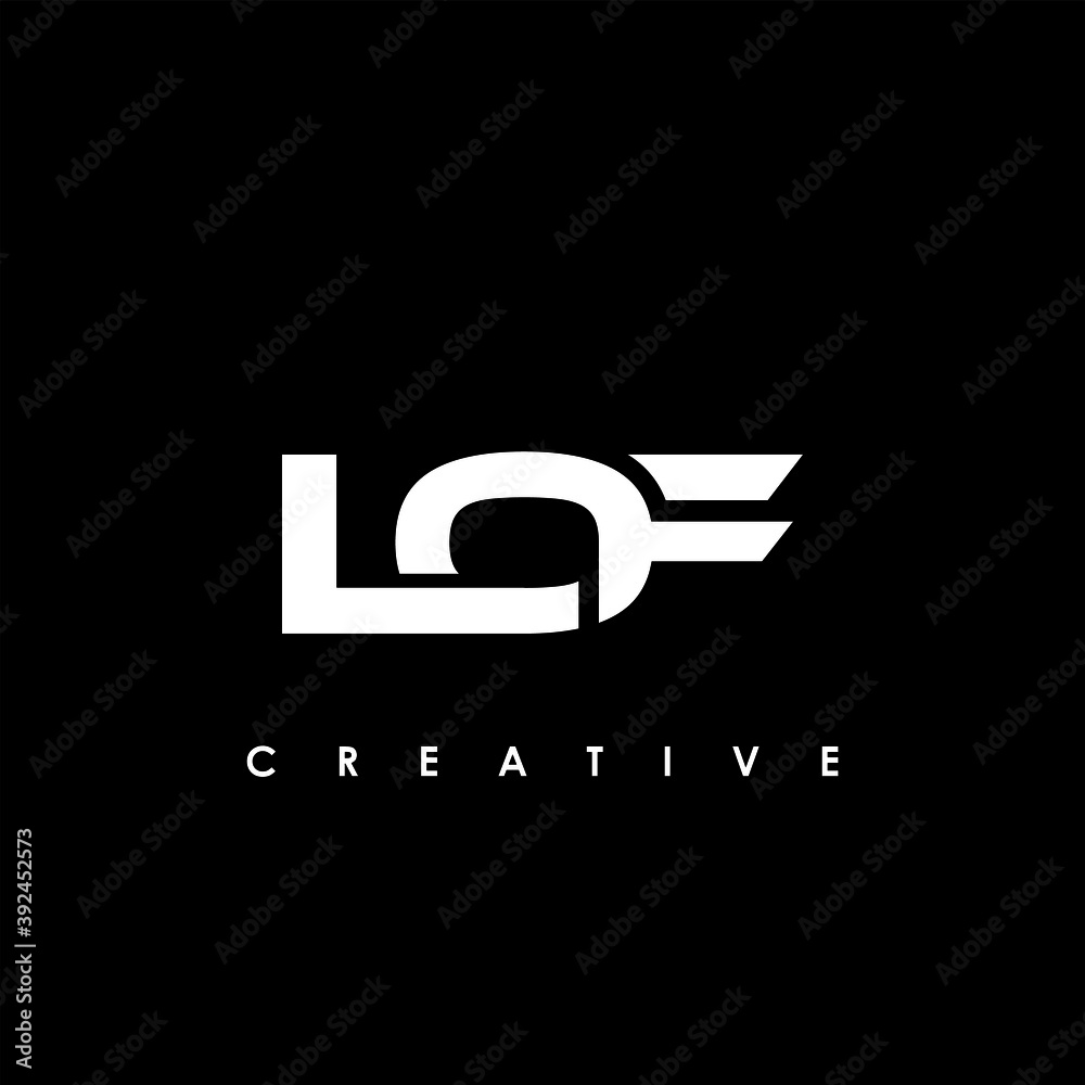 LOF Letter Initial Logo Design Template Vector Illustration Stock ...