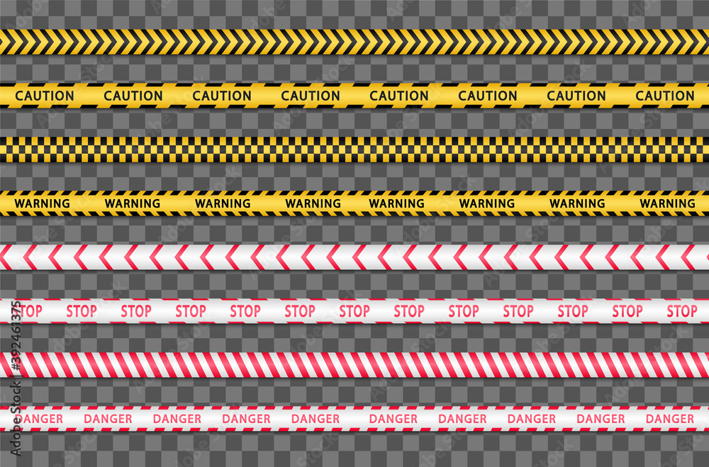 Red Danger Tape Border