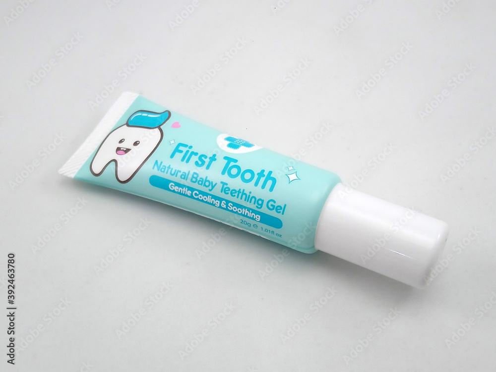 First tooth natural baby teething gel tube in Manila, Philippines Stock ...