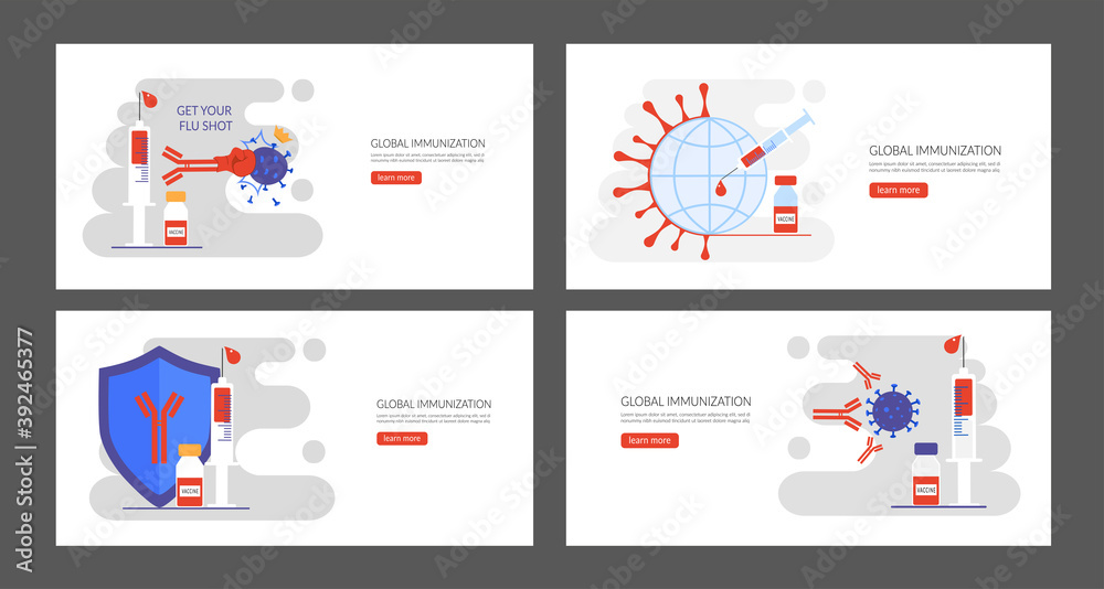 Vaccination concept. Modern immunization concept for web design with ...