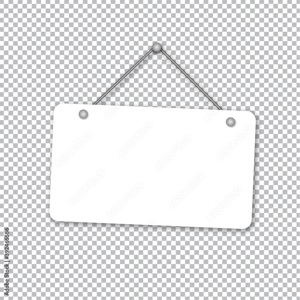 Open, closed sign. White sign with shadow isolated on transparent ...