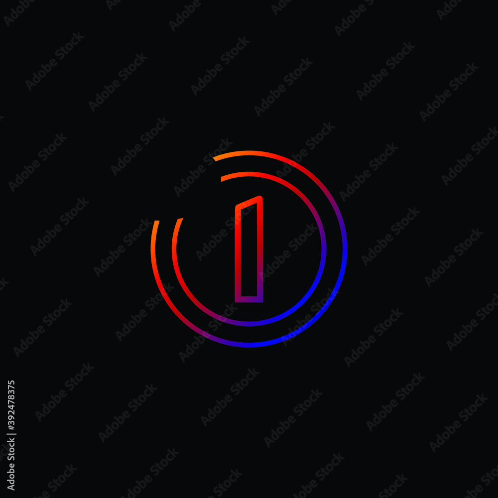 Elegant Design of I Alphabet .Purple And Pink Color Gradient Enclosure ...