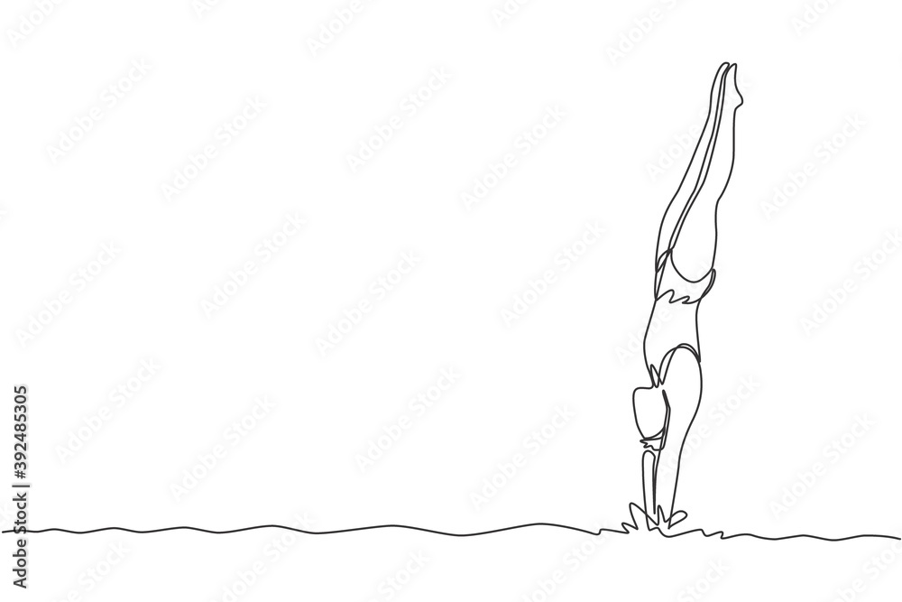 Diving Into A Pool Drawing