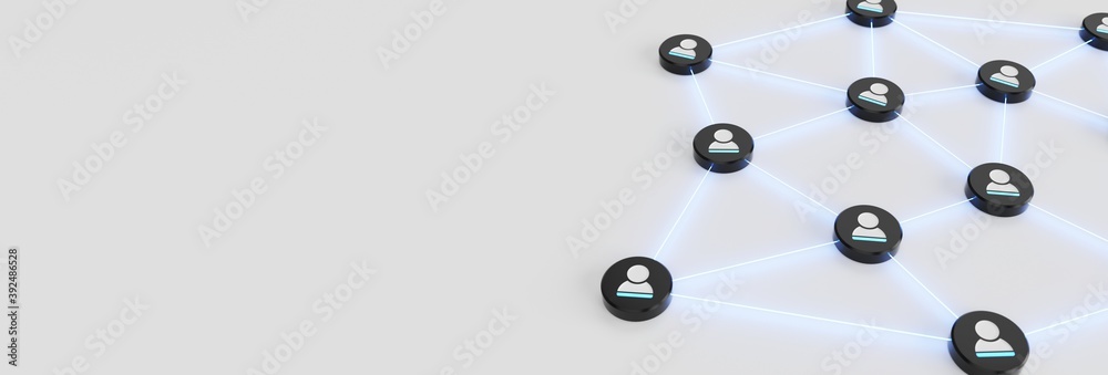 Connection between people. Light background. Stock Illustration | Adobe ...