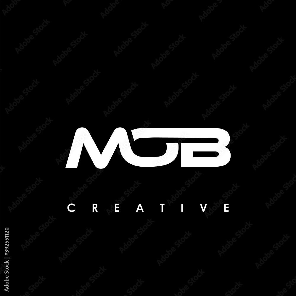 MOB Letter Initial Logo Design Template Vector Illustration Stock ...