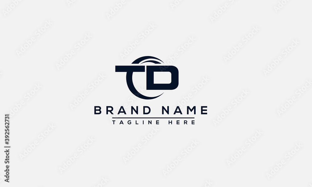 TD Logo Design Template Vector Graphic Branding Element. Stock Vector ...