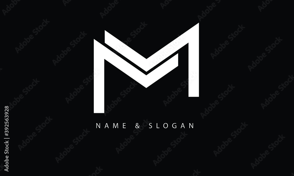 MM, M abstract letters logo monogram Stock Vector | Adobe Stock