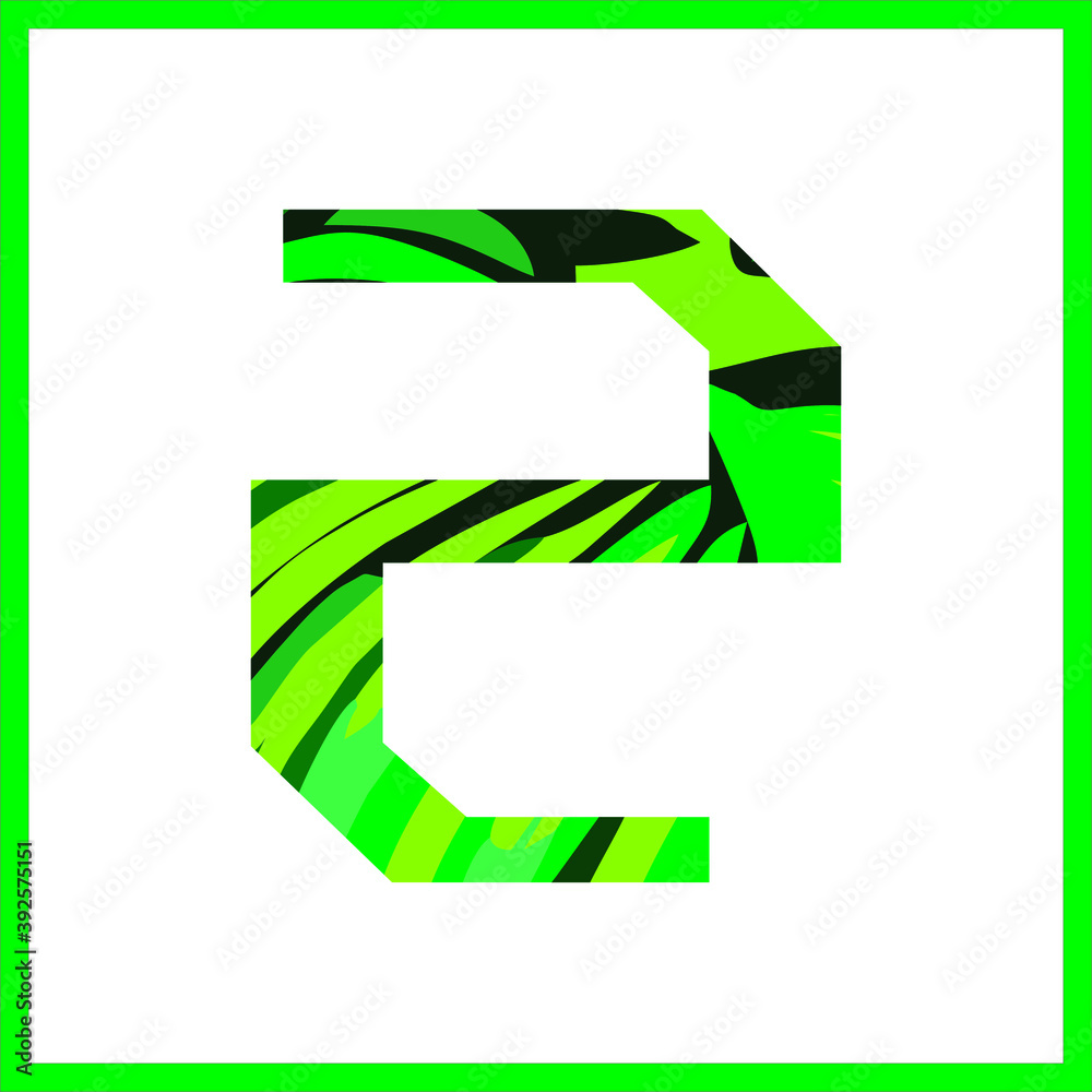 Arabic Calligraphy Alphabet letters or font green strips arabic jungle ...