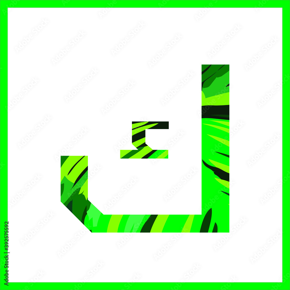 Arabic Calligraphy Alphabet letters or font green strips arabic jungle ...