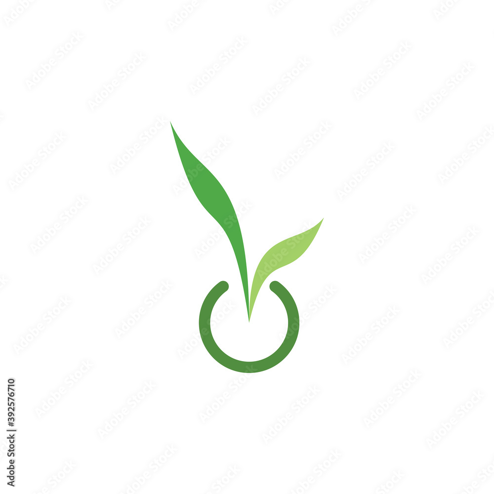 Grow seed logo design vector Stock Vector | Adobe Stock